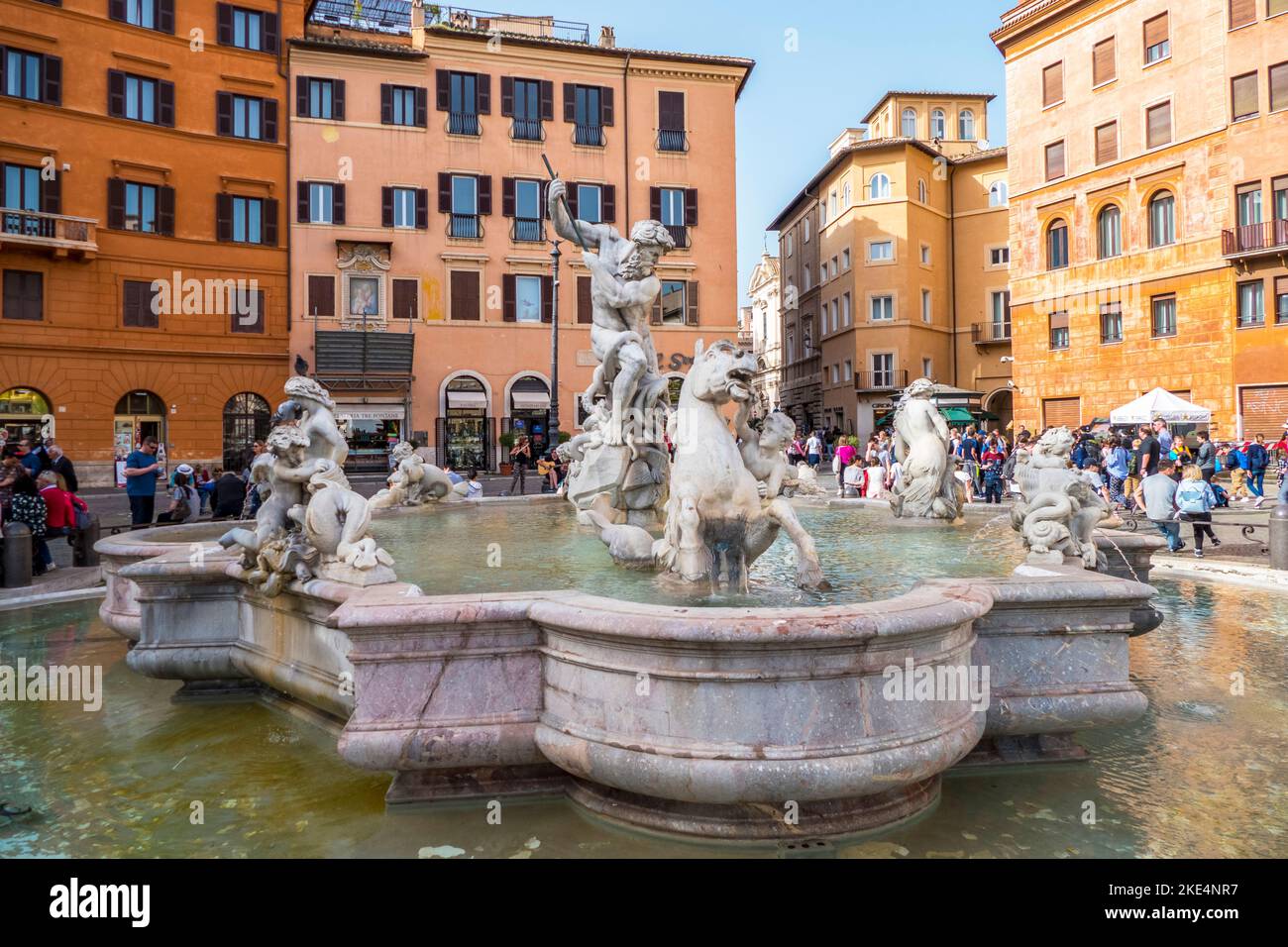 Roma, Italy - 04/12/2017: Famous Navona square with beautiful square ...