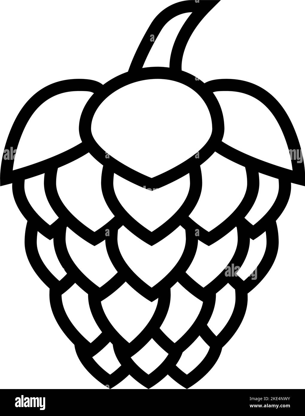 hops beer production line icon vector illustration Stock Vector Image ...