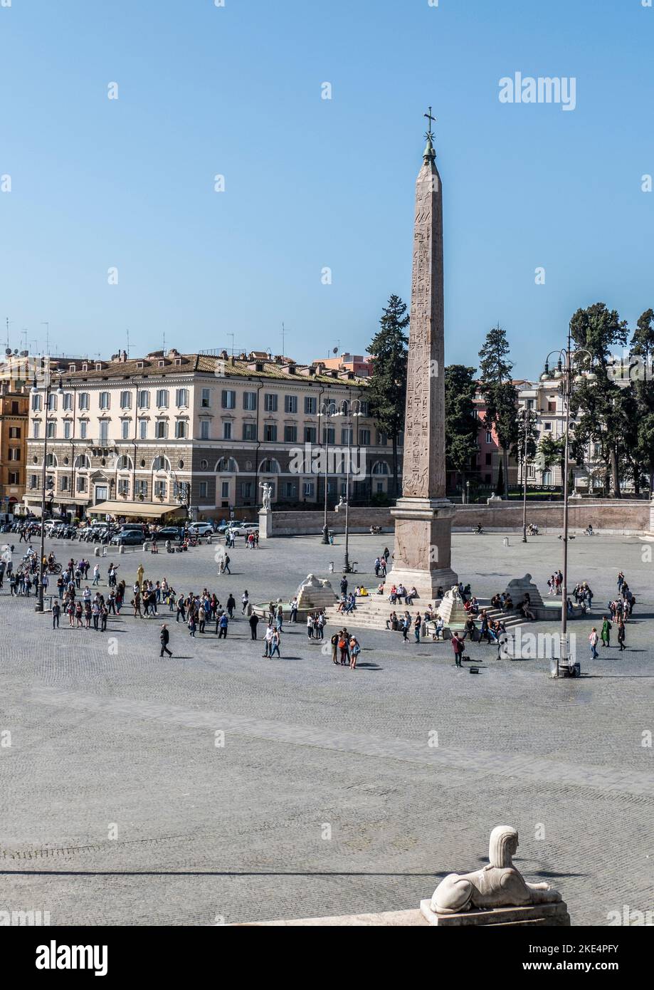 Rome, Italy - 04/12/2018: Aerial view of Popolo Square Stock Photo - Alamy