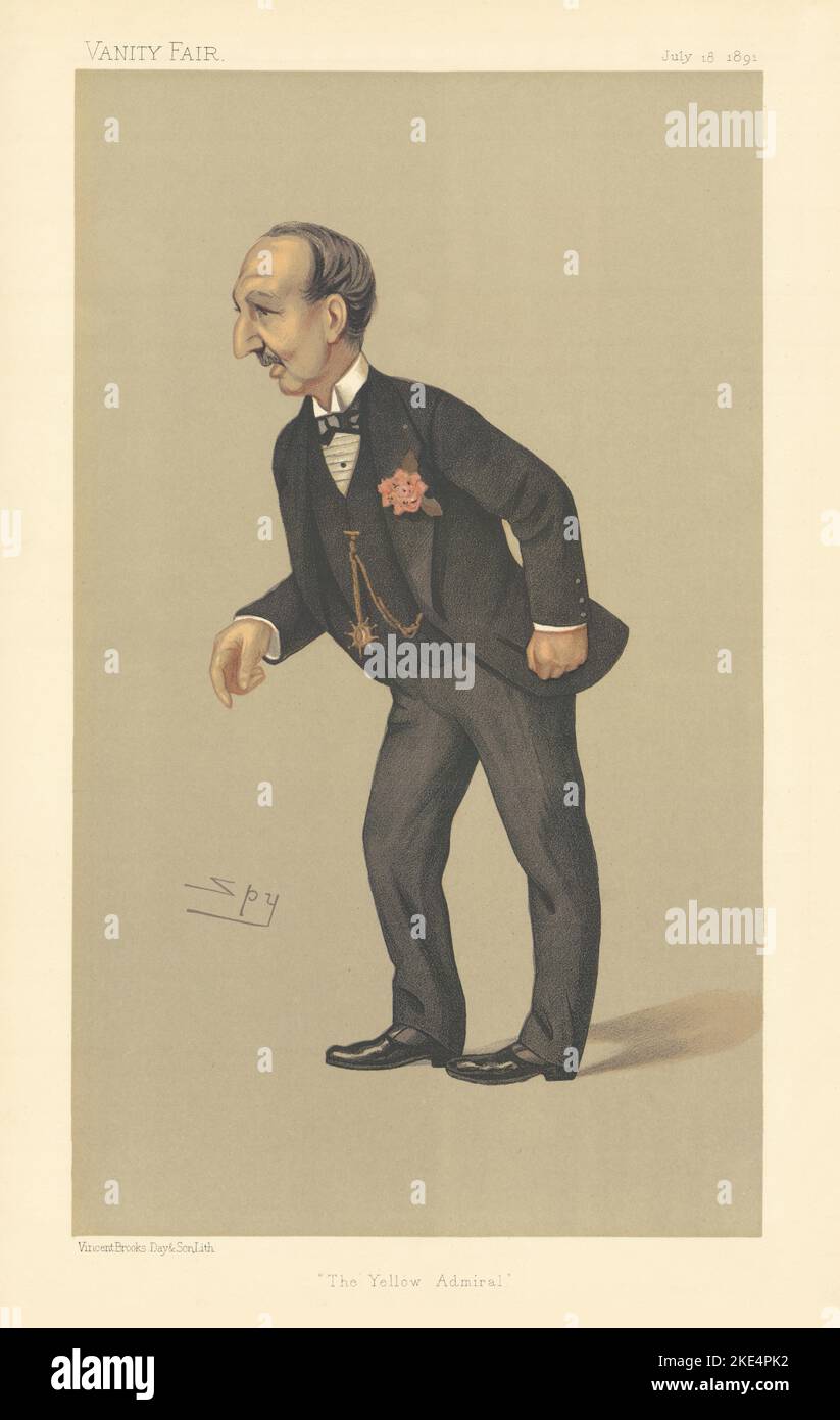 VANITY FAIR SPY CARTOON Rear-Admiral Edward Field 'The Yellow Admiral ... VANITY FAIR SPY CARTOON Rear-Admiral Edward Field 'The Yellow Admiral ...