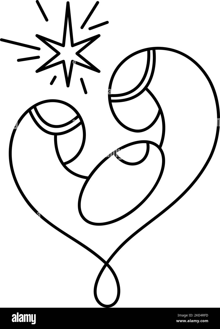 Christmas Vector Christian icon religious Nativity Scene of baby Jesus ...