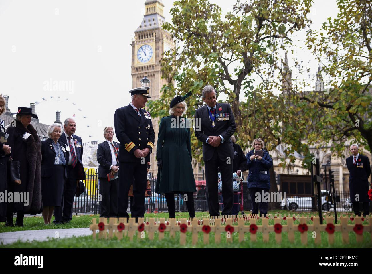 President of The Poppy Factory Surgeon Rear Admiral Lionel Jarvis and ...