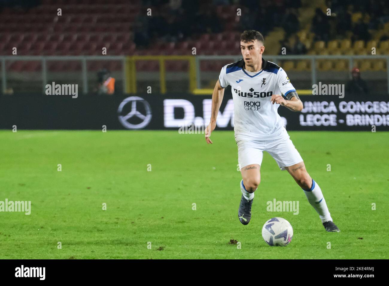 Atalanta's Italian defender Matteo Ruggeri controls the ball during the ...