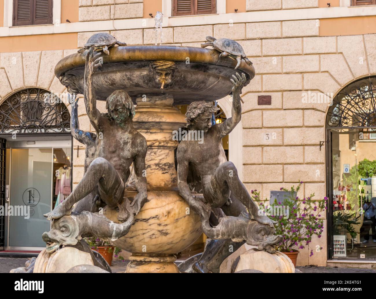 Rome, Italy - 04/12/2018: the fountain of the turtles Stock Photo - Alamy