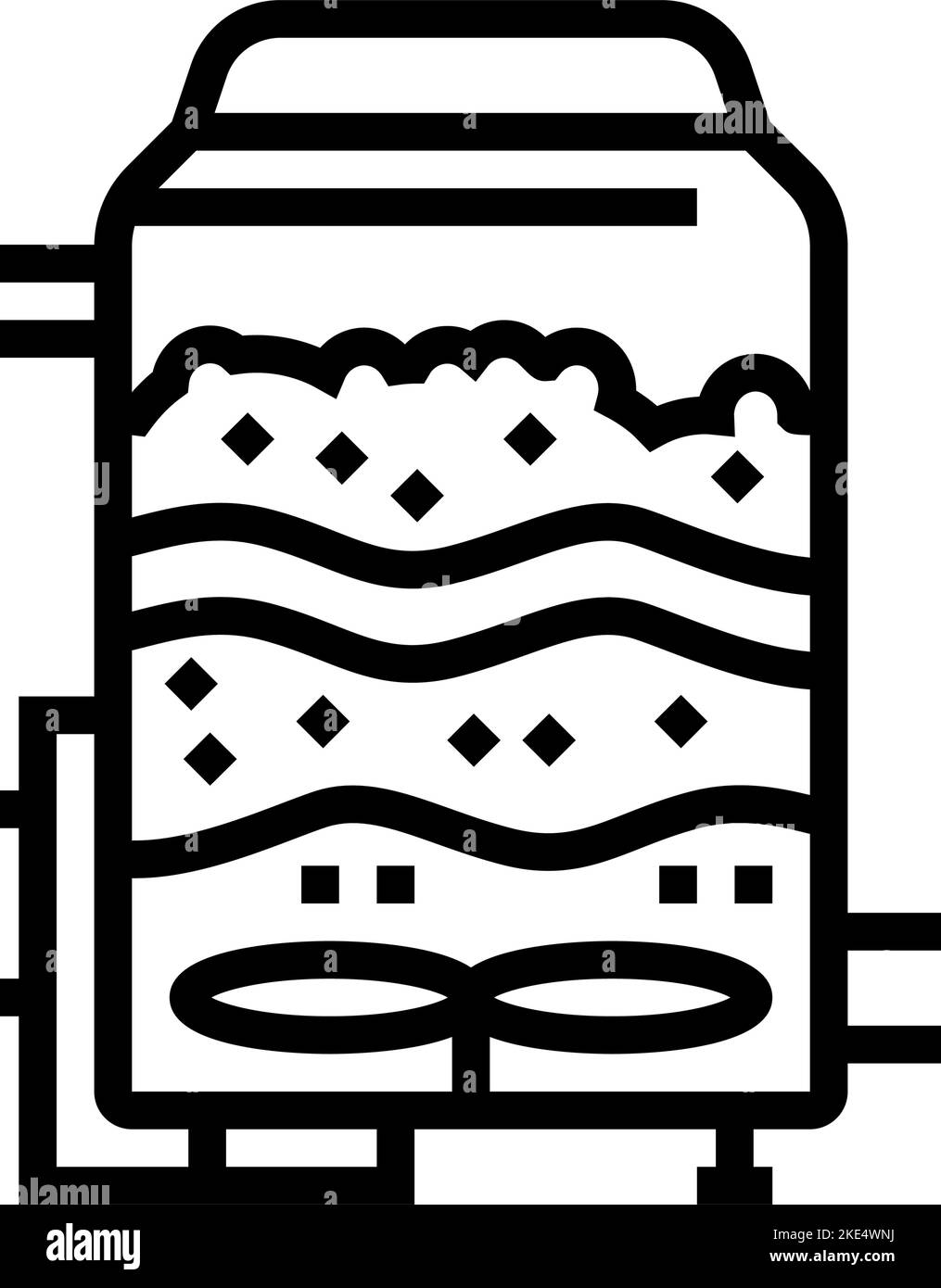 mixing mash beer production line icon vector illustration Stock Vector ...