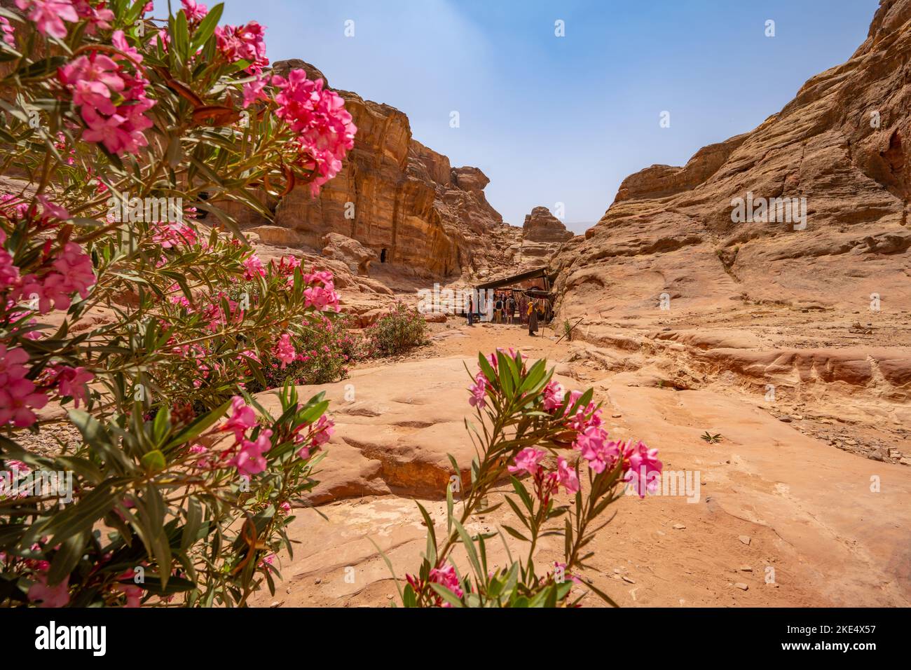 Looking up the path to the monastery in Petra Jordan Stock Photo - Alamy