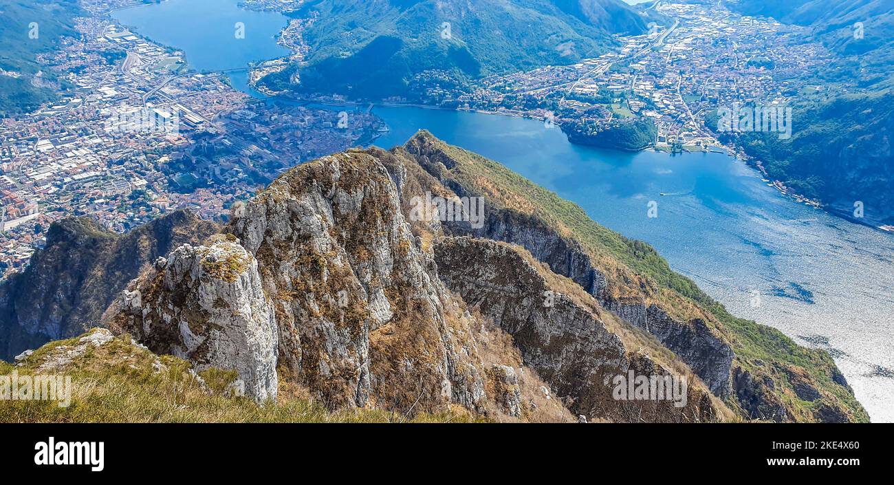 A stunning view of Piani dei Resinelli in Abbadia Lariana, Italy Stock ...