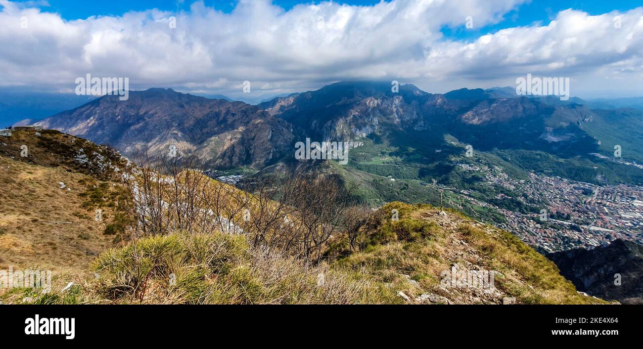 A stunning view of Piani dei Resinelli in Abbadia Lariana, Italy Stock ...
