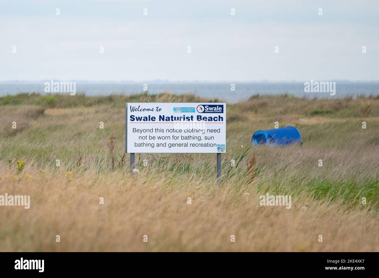 Welcome To Swale Naturist Beach Sign And Tent Shellness Beach