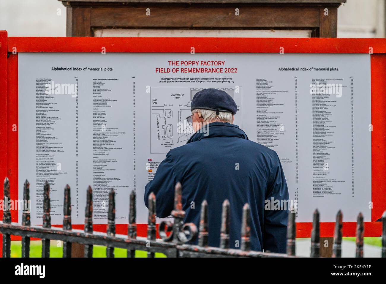 London, UK. 10th Nov, 2022. The field of remembrance is opened by ...