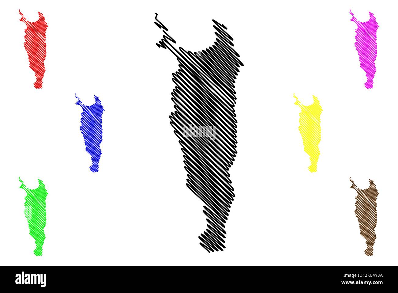 Rebun island (Japan, East Asia, Japanese archipelago) map vector ...