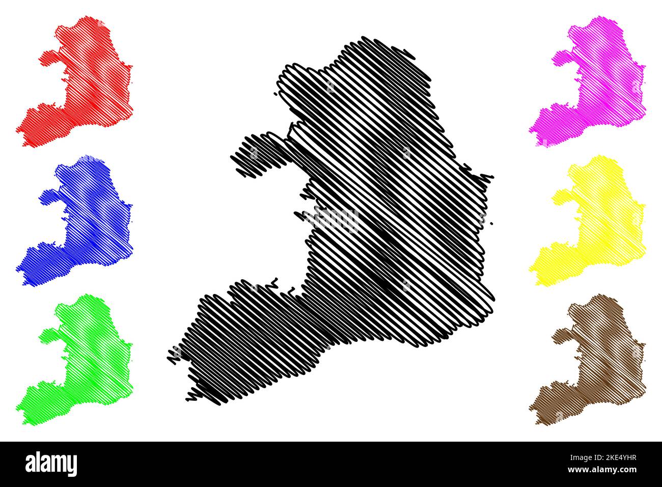 Omishima island (Japan, East Asia, Japanese archipelago) map vector ...