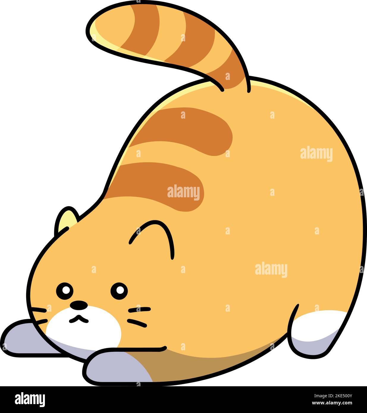 A cute kawaii vector isolated on a white background Stock Vector Image ...