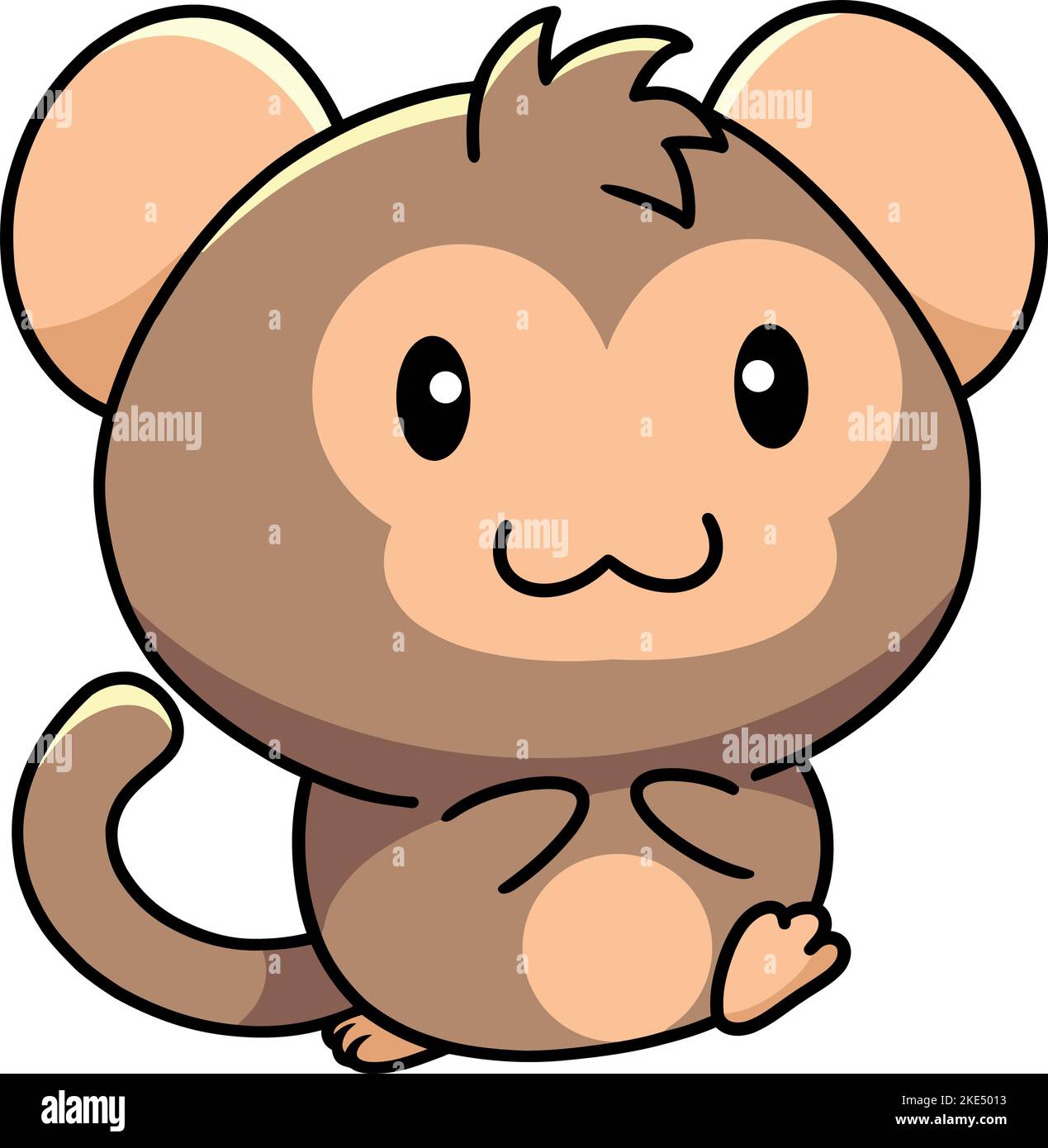 A cute kawaii vector isolated on a white background Stock Vector Image ...