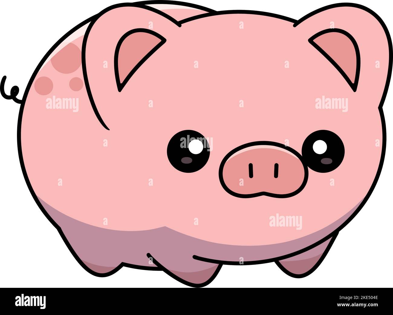 A cute kawaii vector isolated on a white background Stock Vector Image ...