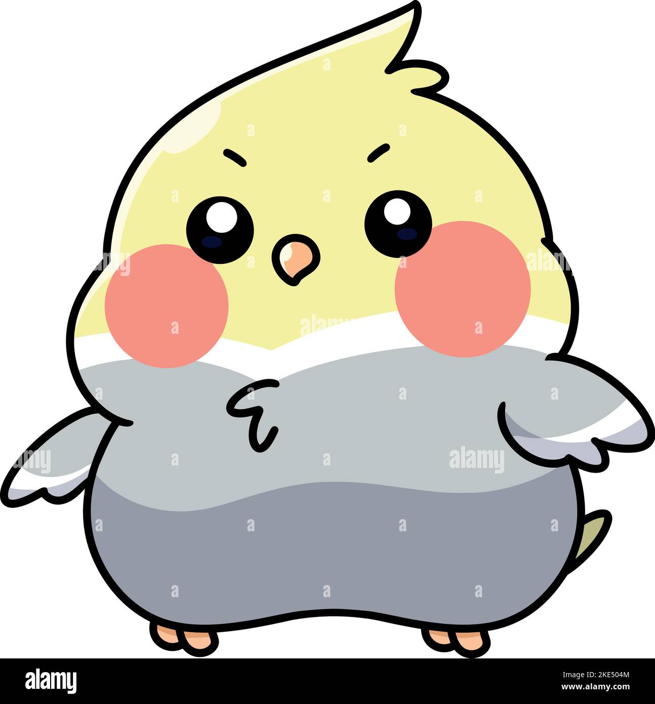 A cute kawaii vector isolated on a white background Stock Vector Image ...