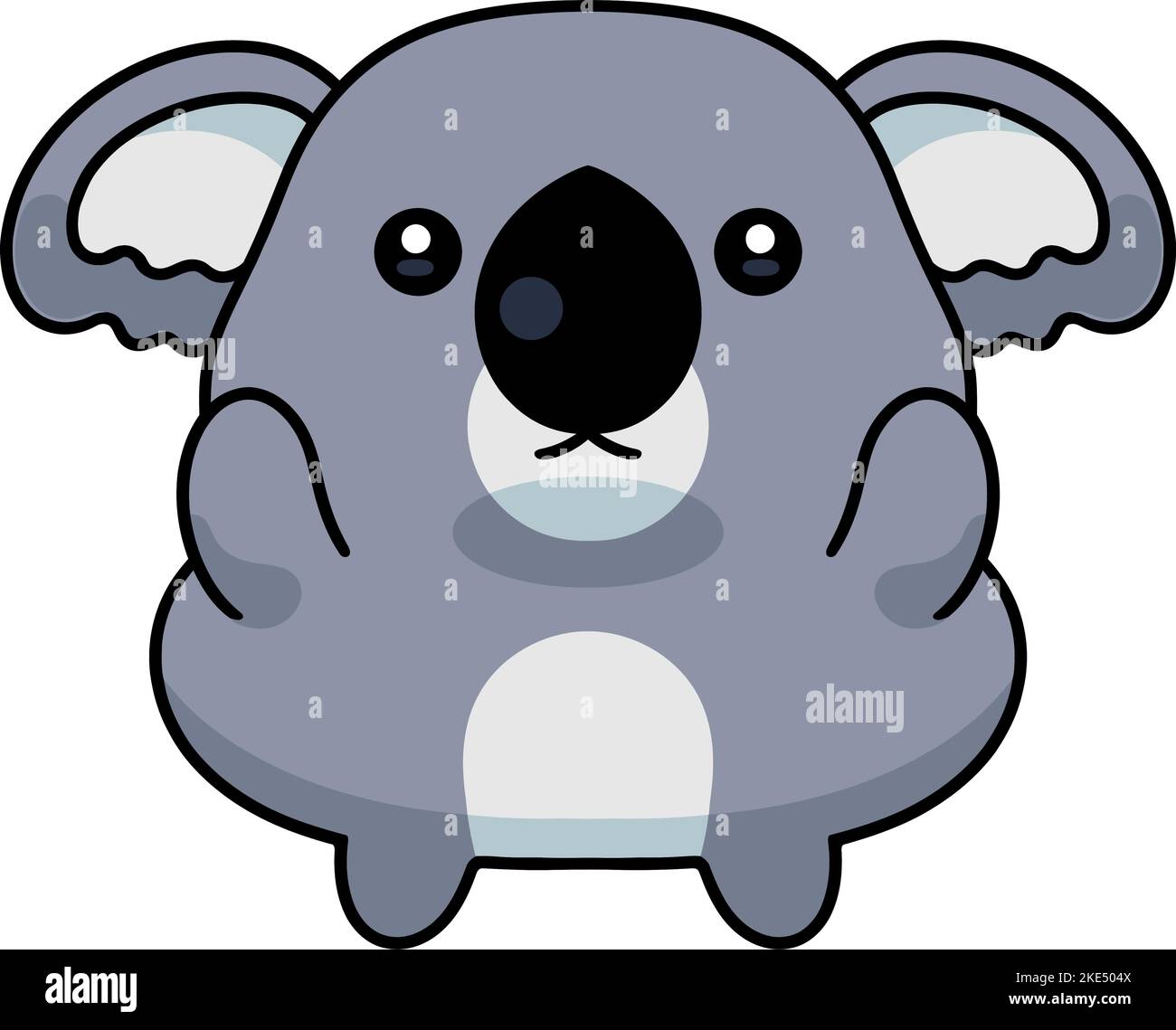 A vertical kawaii vector isolated on a white background Stock Vector ...