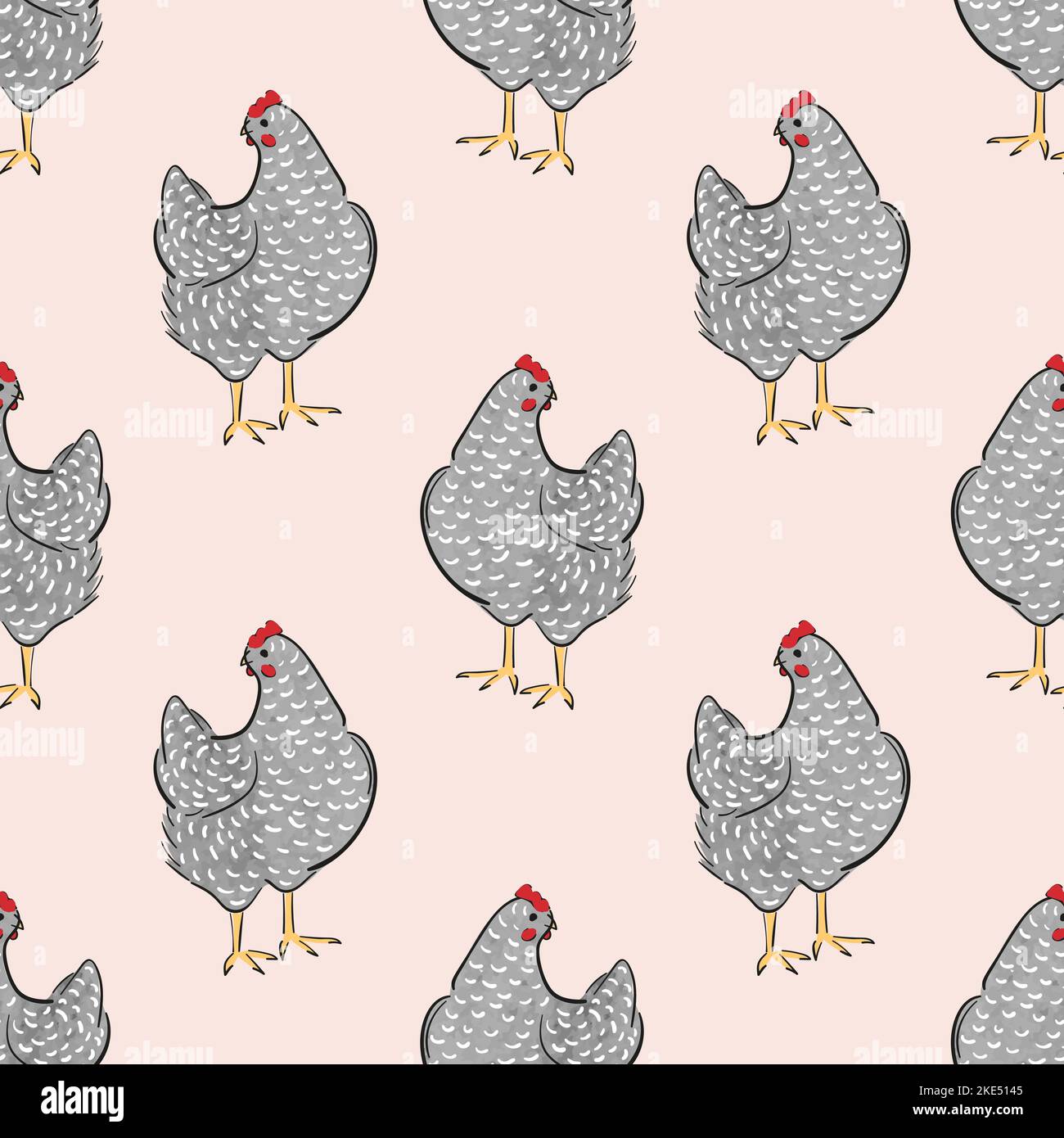 Speckled hen drawing hi-res stock photography and images - Alamy