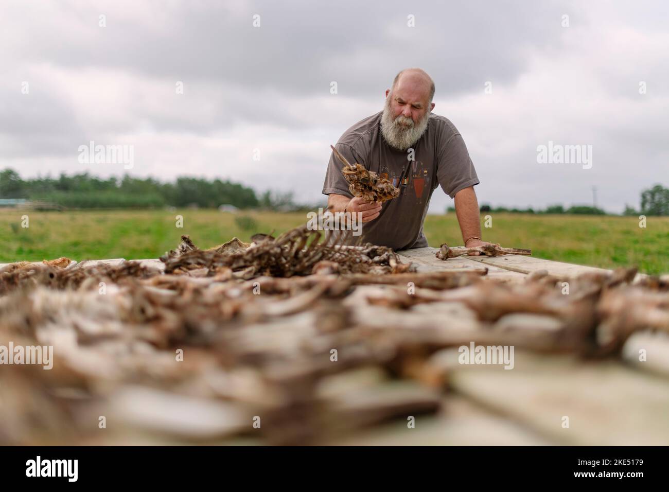 Picture By Jim Wileman - 13/08/21 Derek Gow pictured with a sky table ...