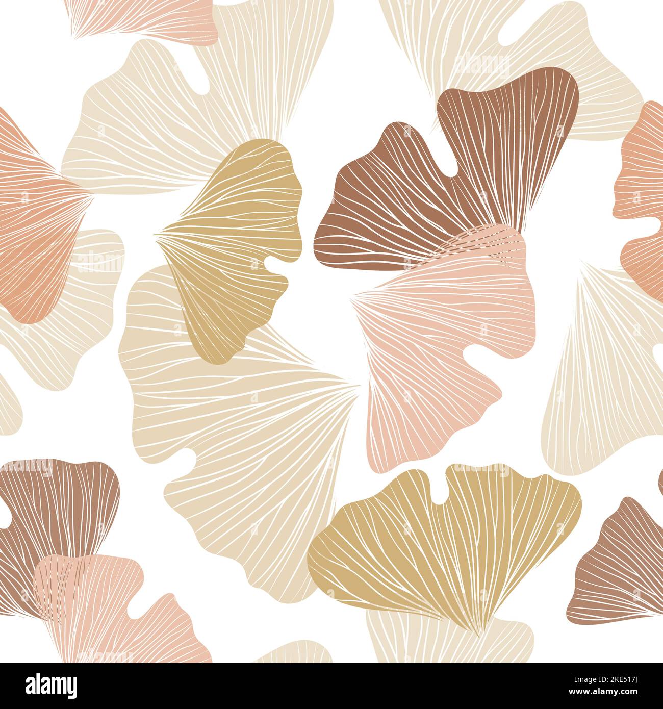 Seamless ginkgo biloba leaf pattern. Textile, fabric design Stock ...