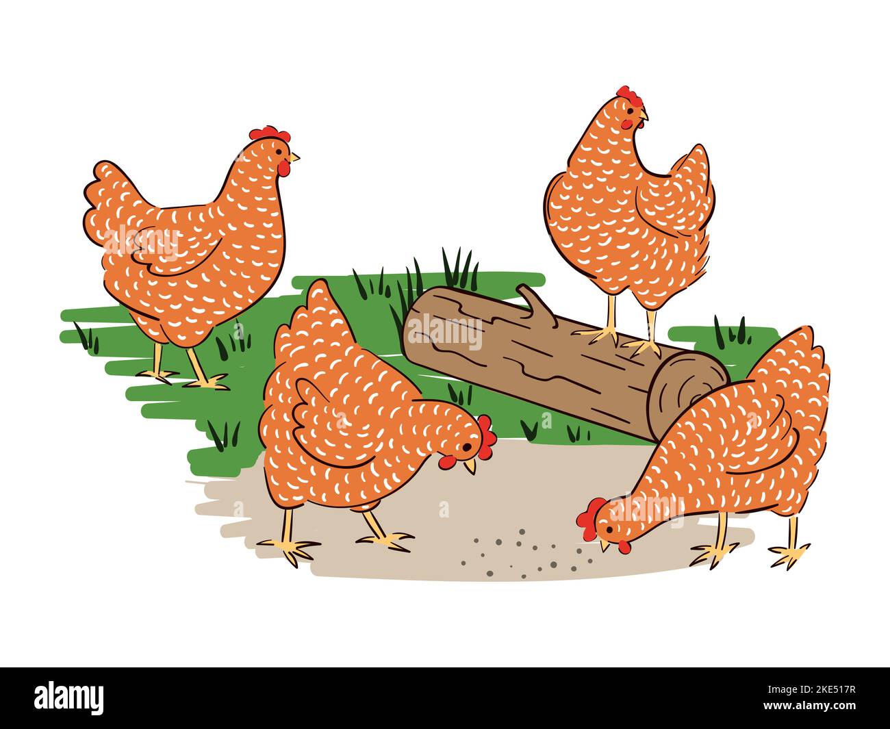 Country scene vector vectors Cut Out Stock Images & Pictures - Alamy