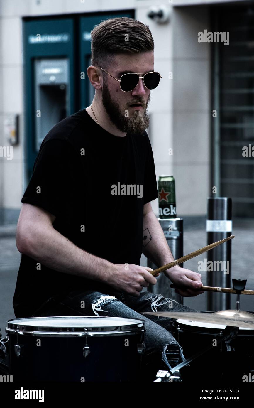 Bearded drummer hi-res stock photography and images - Alamy