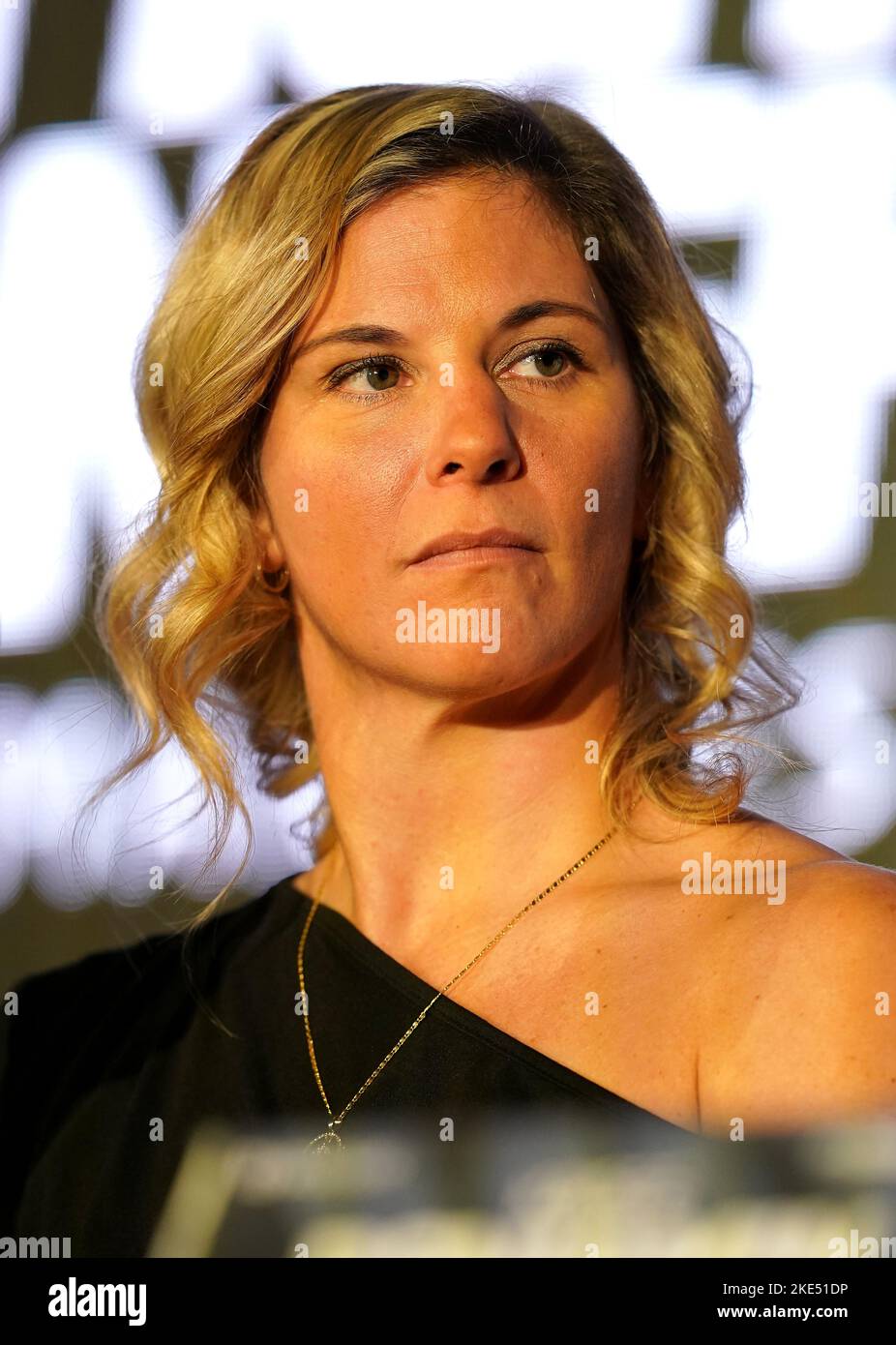 Boxer Marie-Eve Dicaire during a pre-fight press conference at the Love ...
