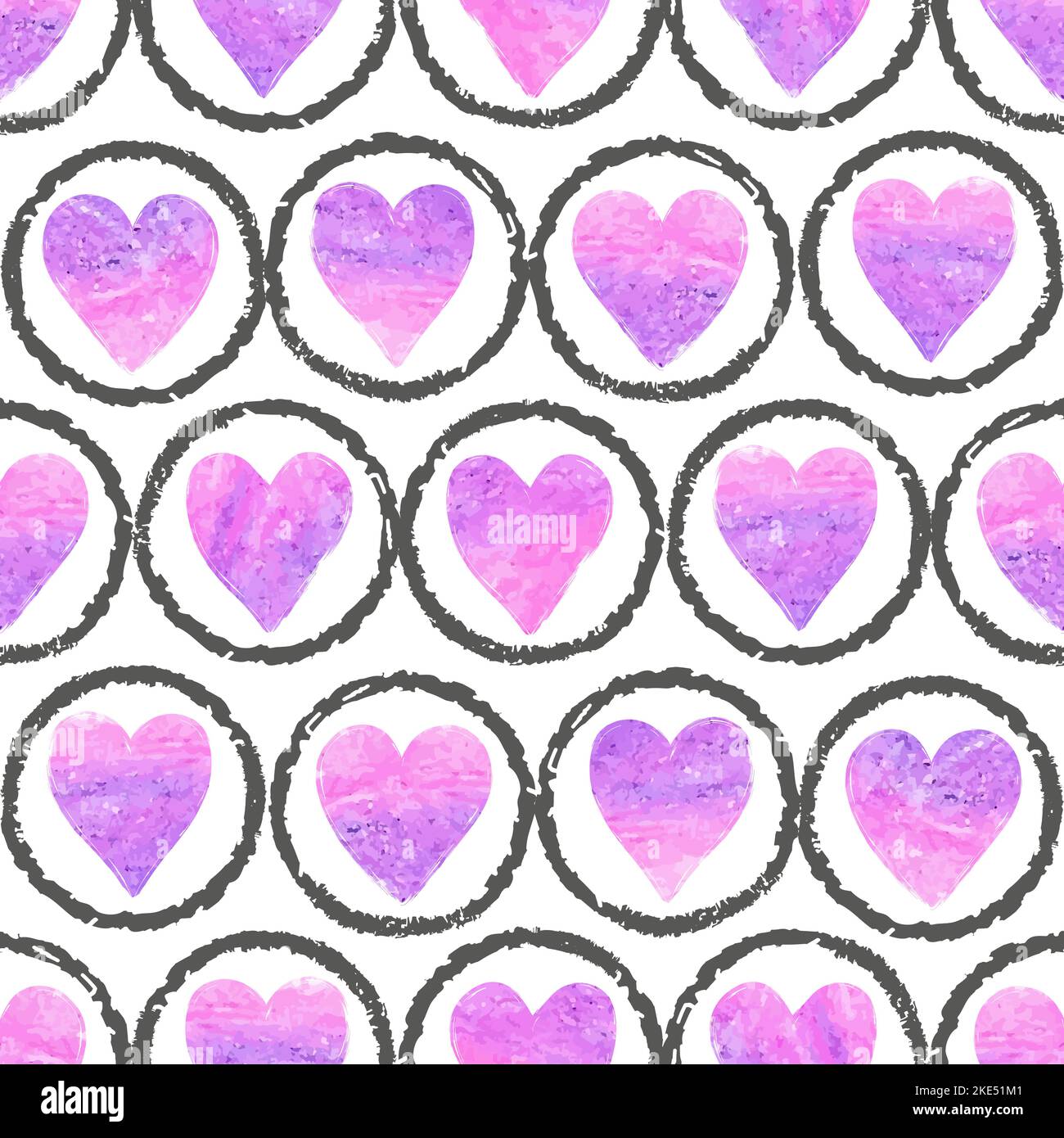 Heart seamless hand drawn circles hi-res stock photography and images ...