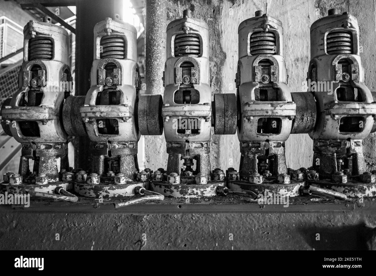 an old rusty engine in historical industrial museum Stock Photo - Alamy