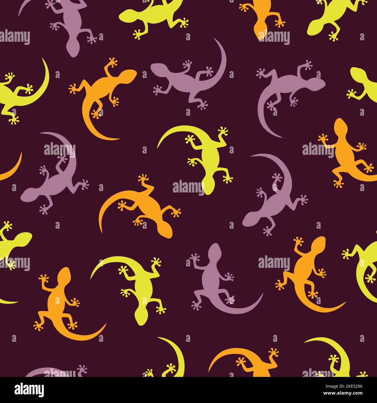 Seamless bright lizards pattern. Colorful illustration for kids Stock ...