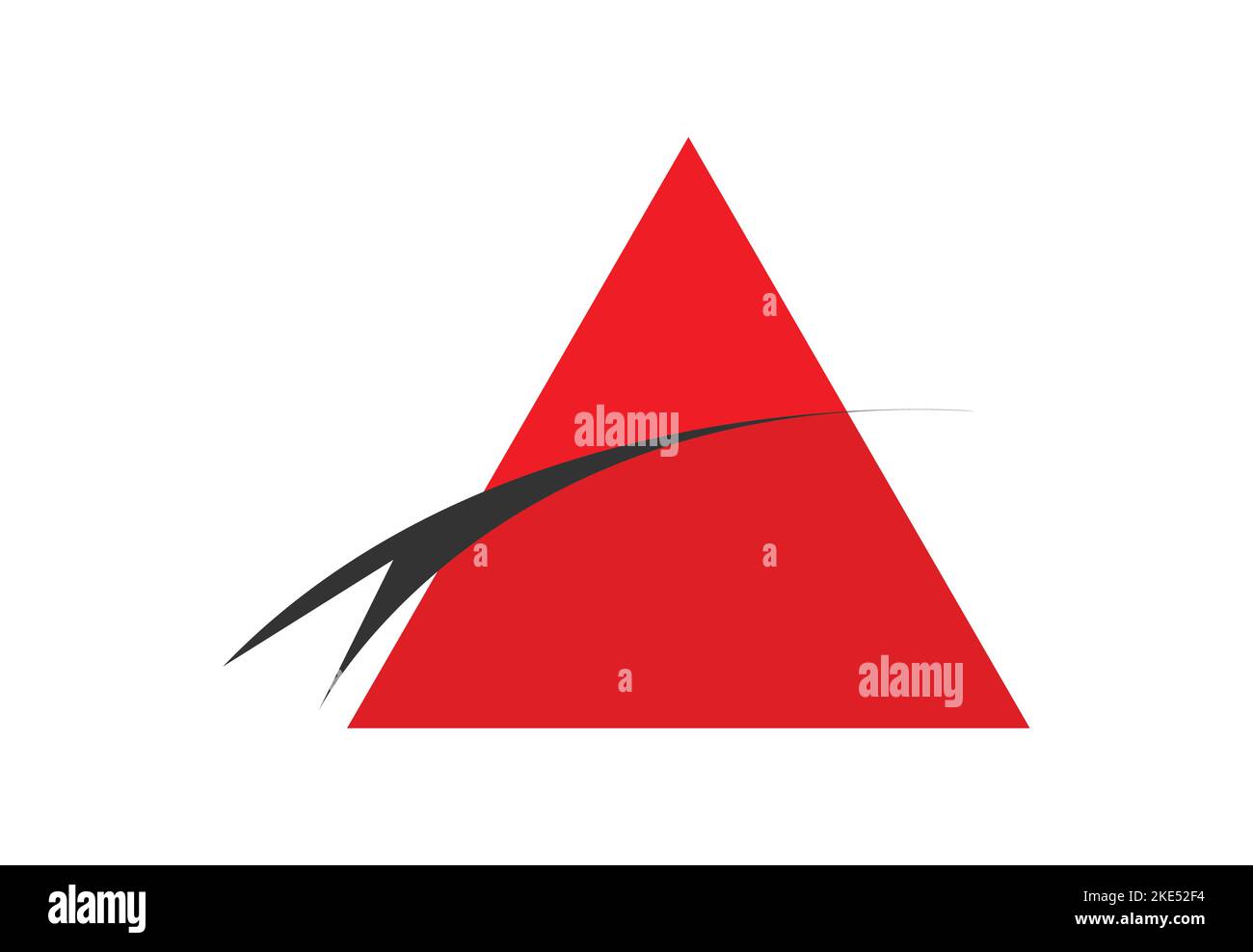 red triangle logoshape design for bussniess, black line, rgb eps vector Stock Vector Image & Art ...