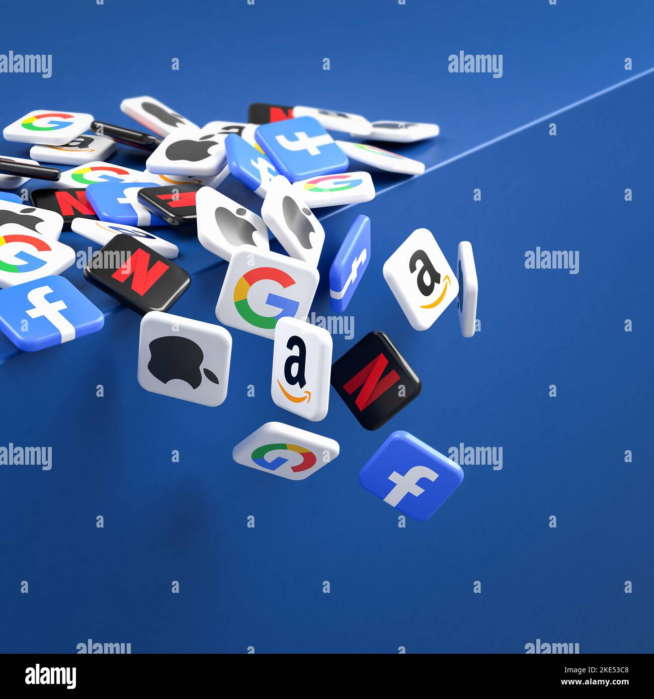 Concept: The demise of the Tech giants known as FAANG - Logos of ...