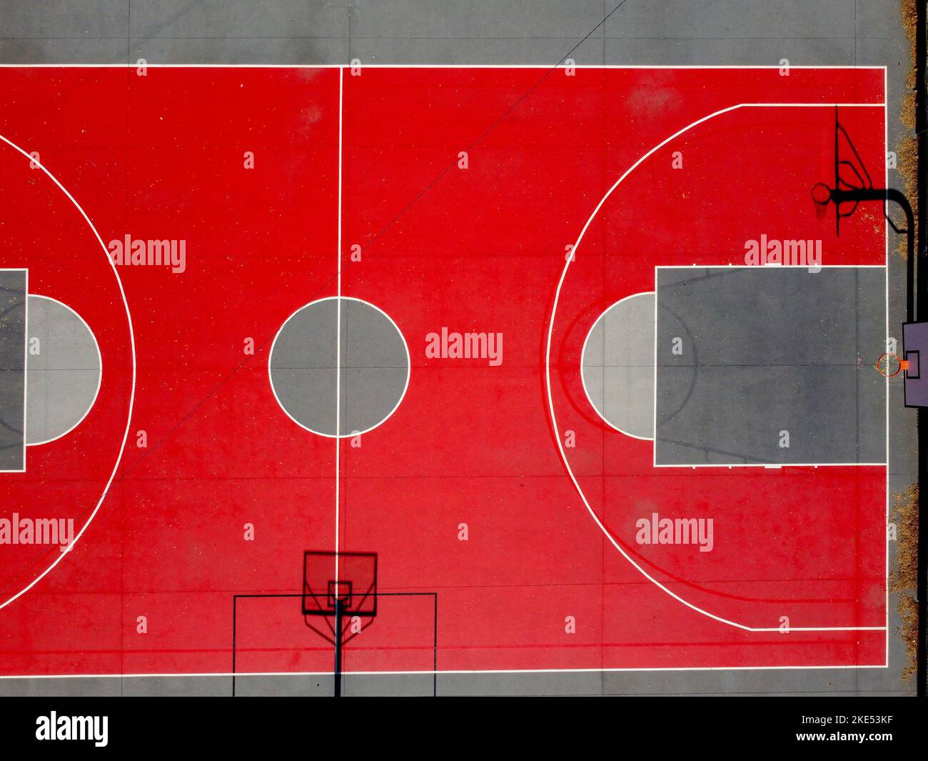 aerial view of a basketball court in autumn, sports concept Stock Photo ...