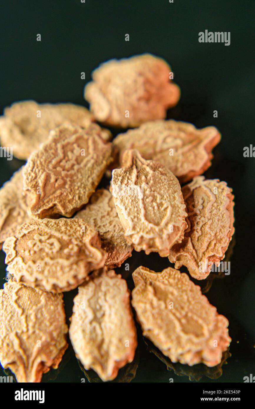 Seeds of bitter ground. It contains Iron, vit: A, B and C. it is also a ...