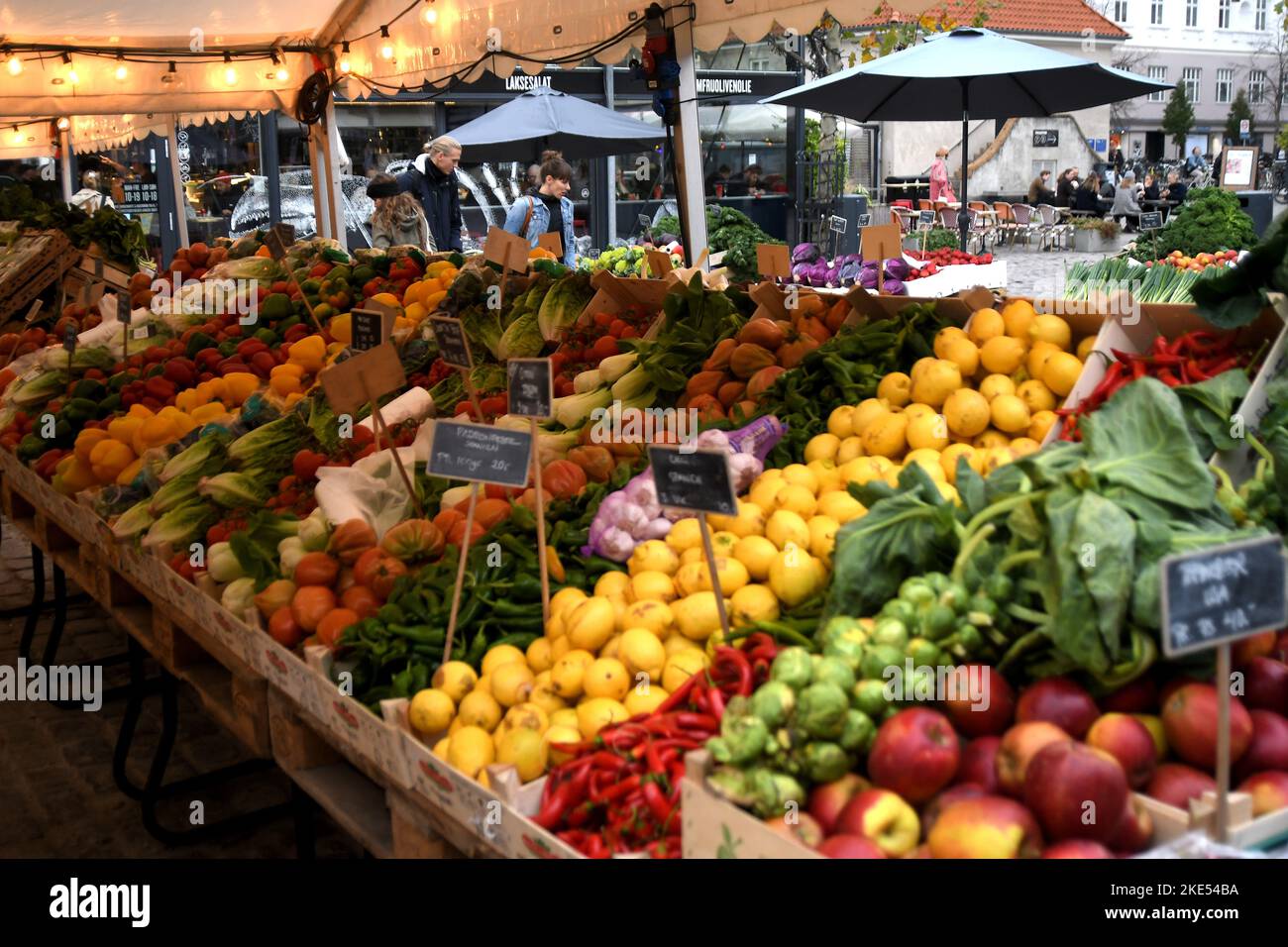 Copenhagen/Denmark/10 November 2022/Fresh fruit and vegetable food ...