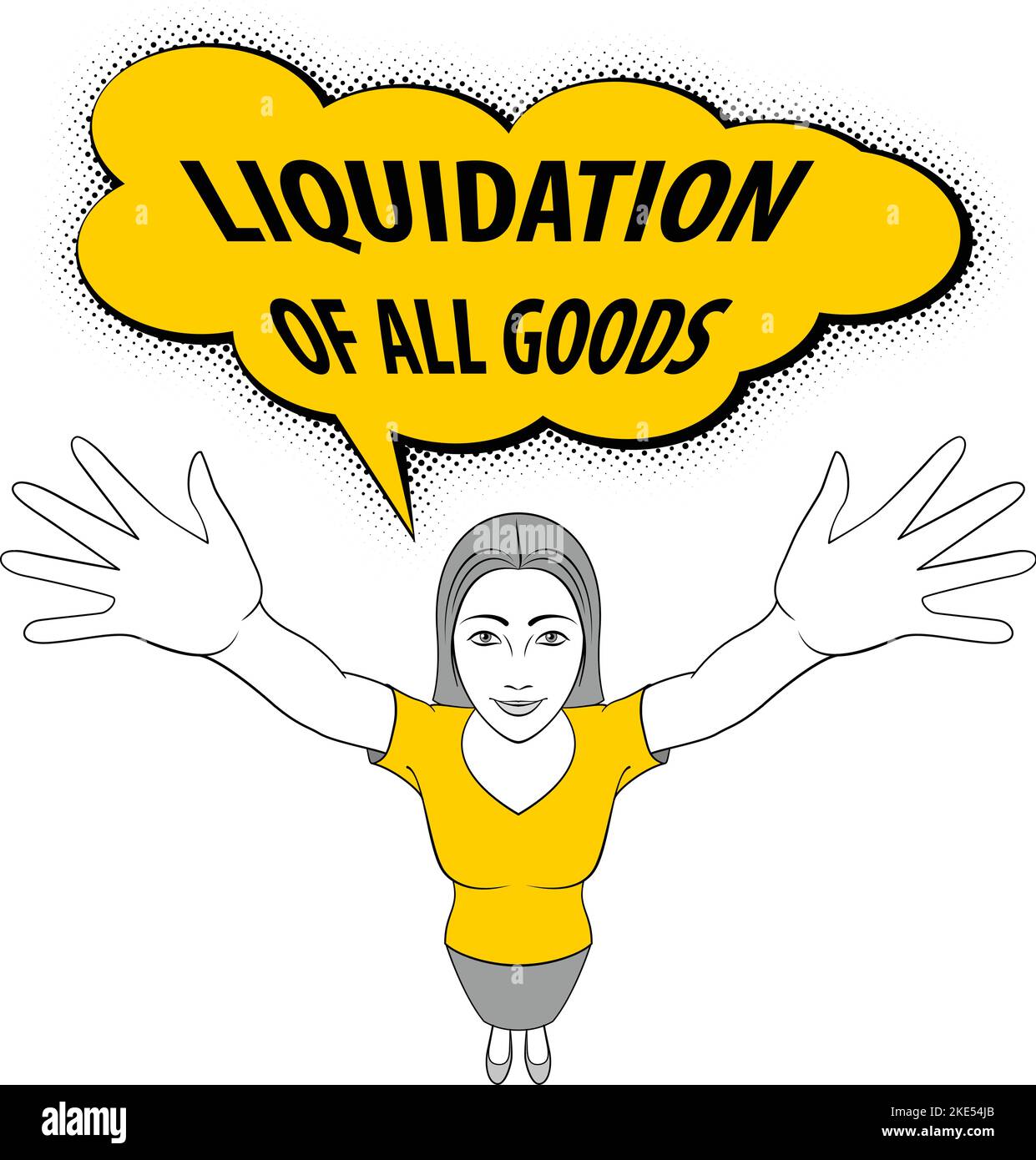 Cartoon woman open arms Stock Vector Images - Alamy