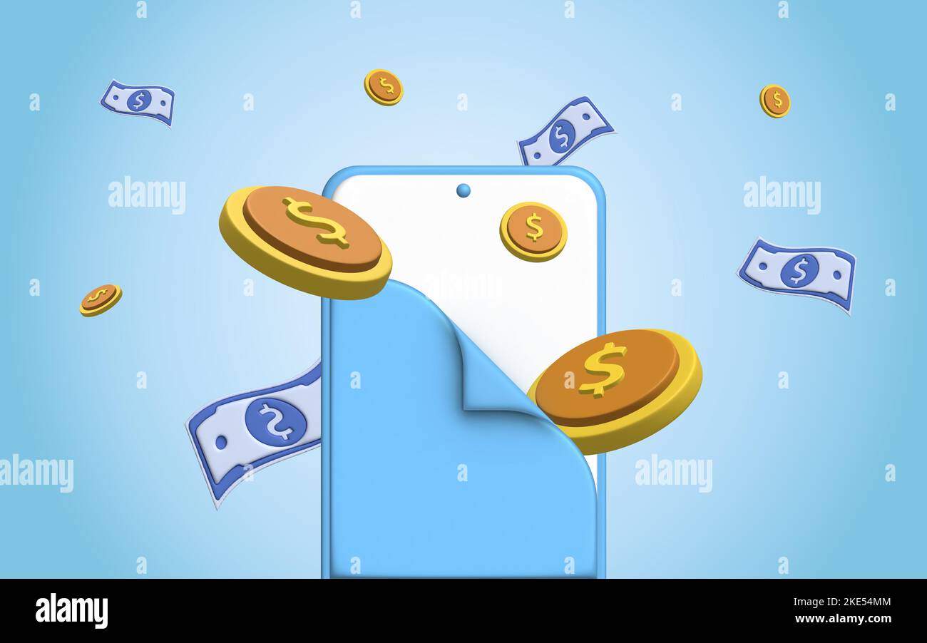 3D Illustration financial management concept and investment, Banner ...