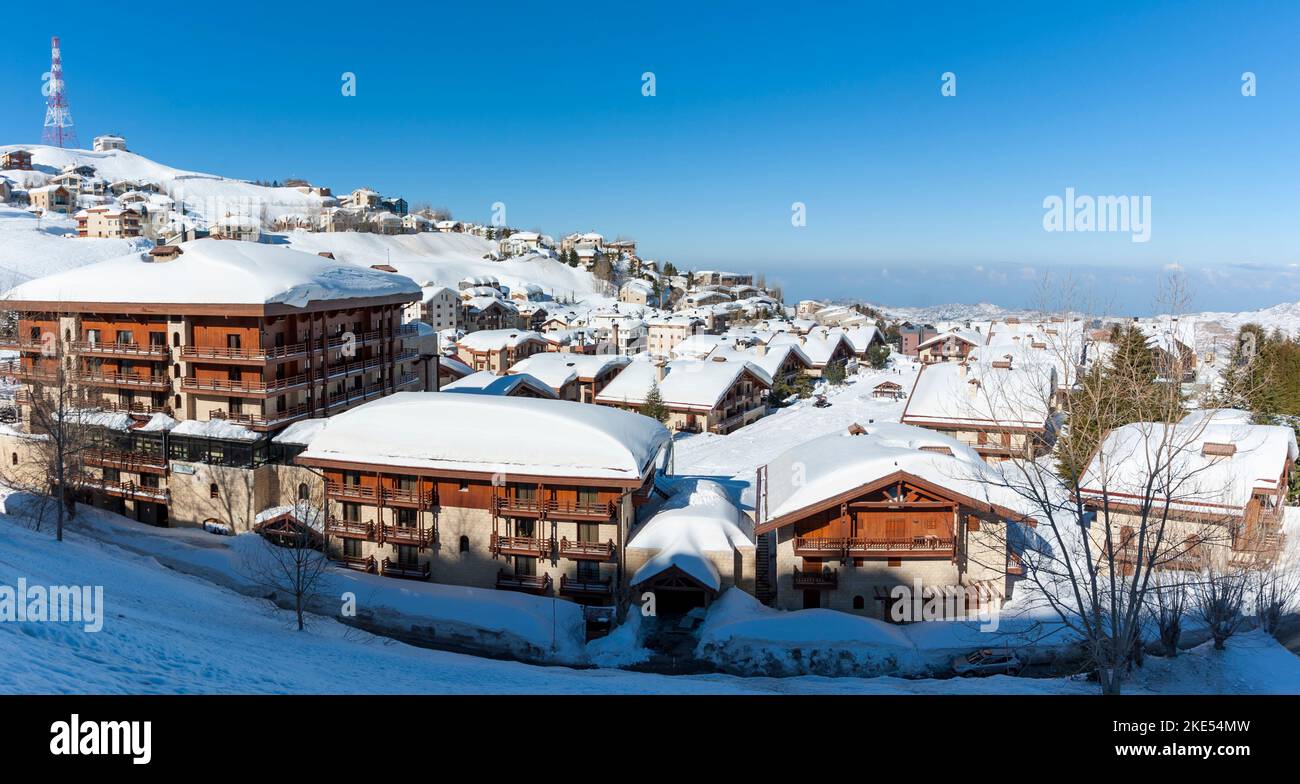 Mzaar kfardebian ski resort hi-res stock photography and images - Alamy