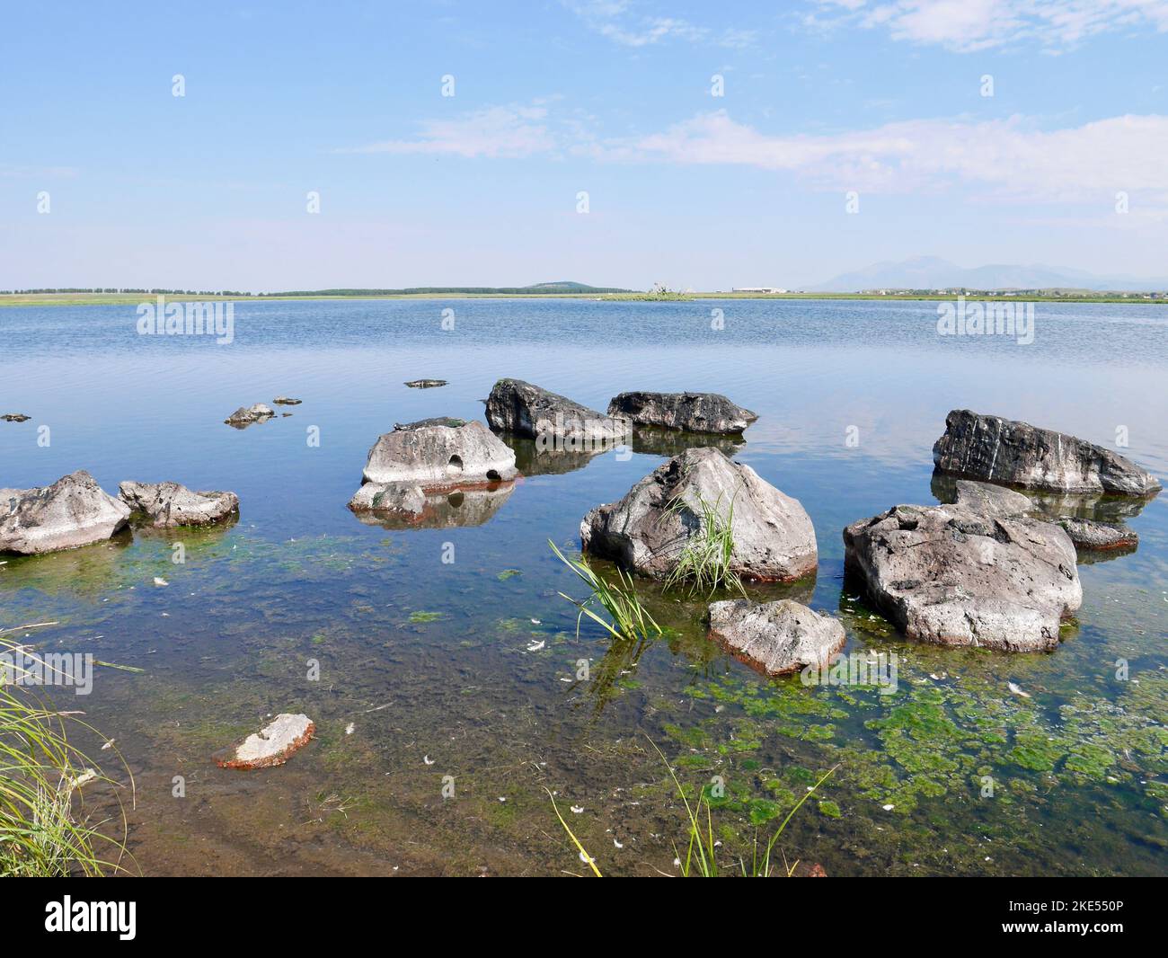 Bughdasheni Lake in Javakheti volcanic plateau. Ninotsminda, Georgia ...