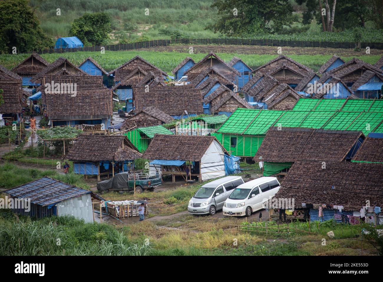 Mae Sot, Tak, Thailand. 5th July, 2022. A view of a temporary Karen ...