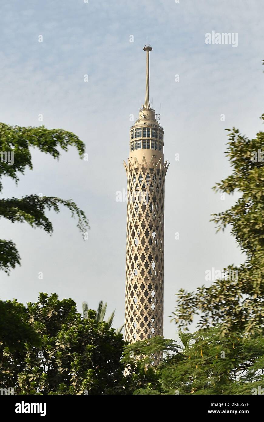 The Cairo Tower, tallest structure in Egypt and North Africa, October ...
