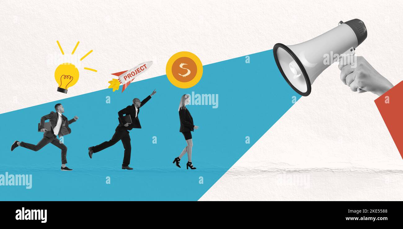 Business teamwork moving banner team hi-res stock photography and ...