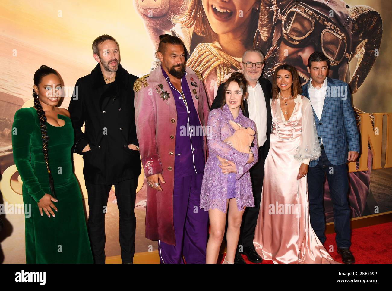 CENTURY CITY, CA - NOVEMBER 09: (L-R) Weruche Opia, Chris O'Dowd ...