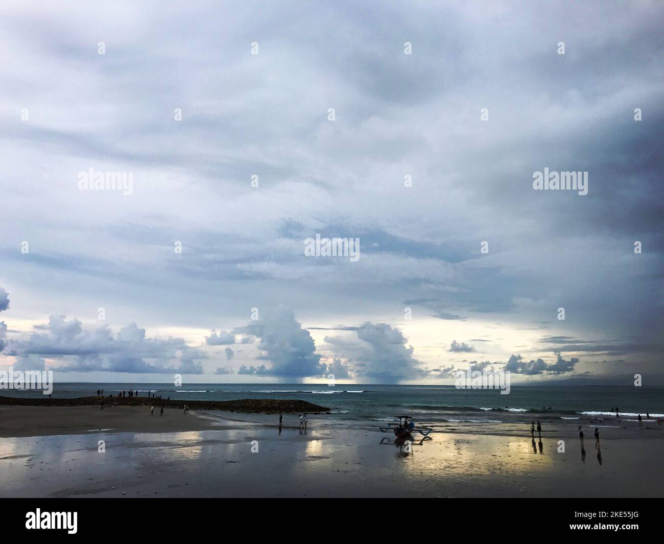 Badung Kuta Beach, the most beautiful coastline of Bali island Stock ...
