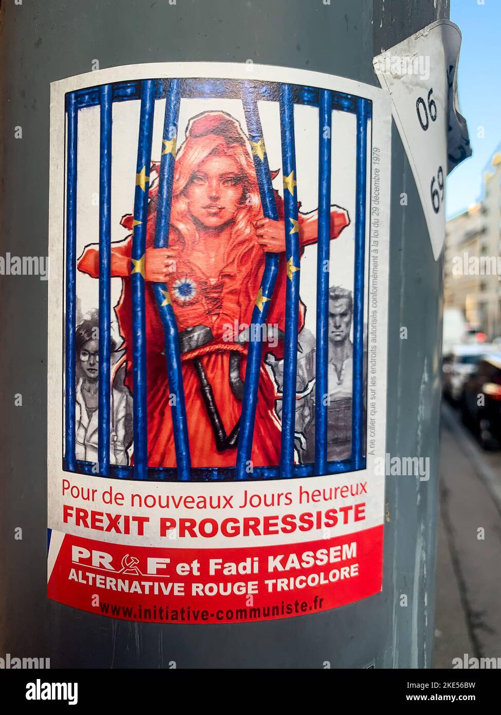 Pro-Frexit sticker, Lyon, France Stock Photo - Alamy