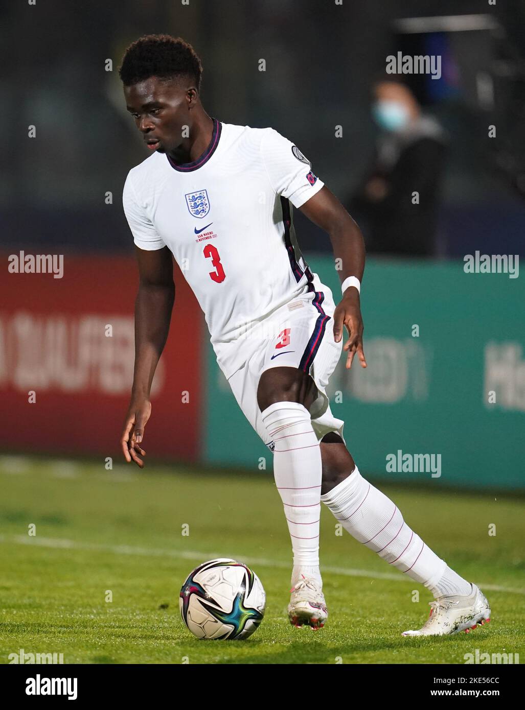 File photo dated 15-11-2021 of England's Bukayo Saka. England have ...