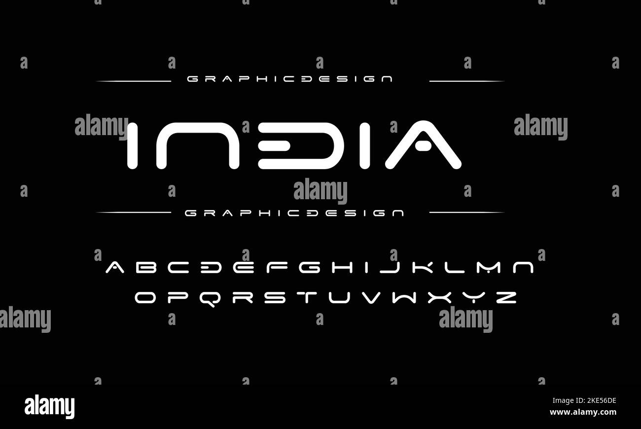 Sports minimal tech font letter set. Luxury vector typeface for company ...