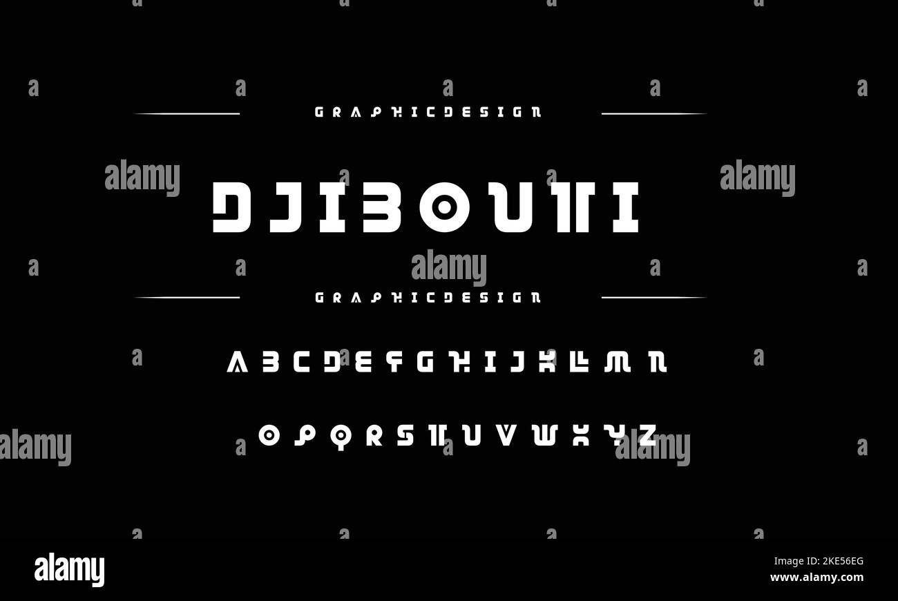 Sports minimal tech font letter set. Luxury vector typeface for company ...