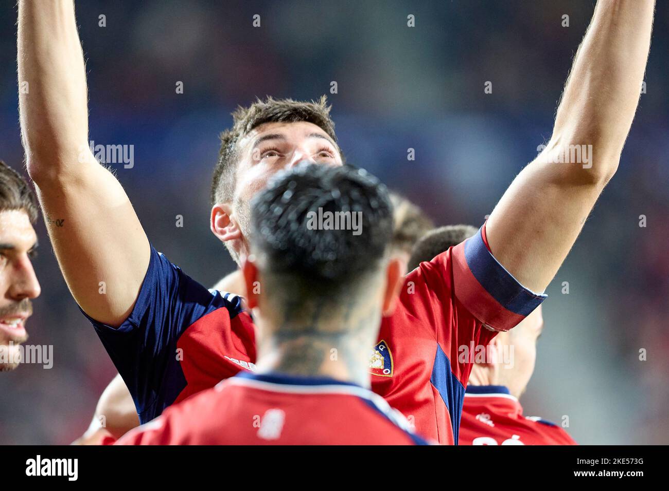 David García (defender; CA Osasuna) reacts during the Spanish football ...