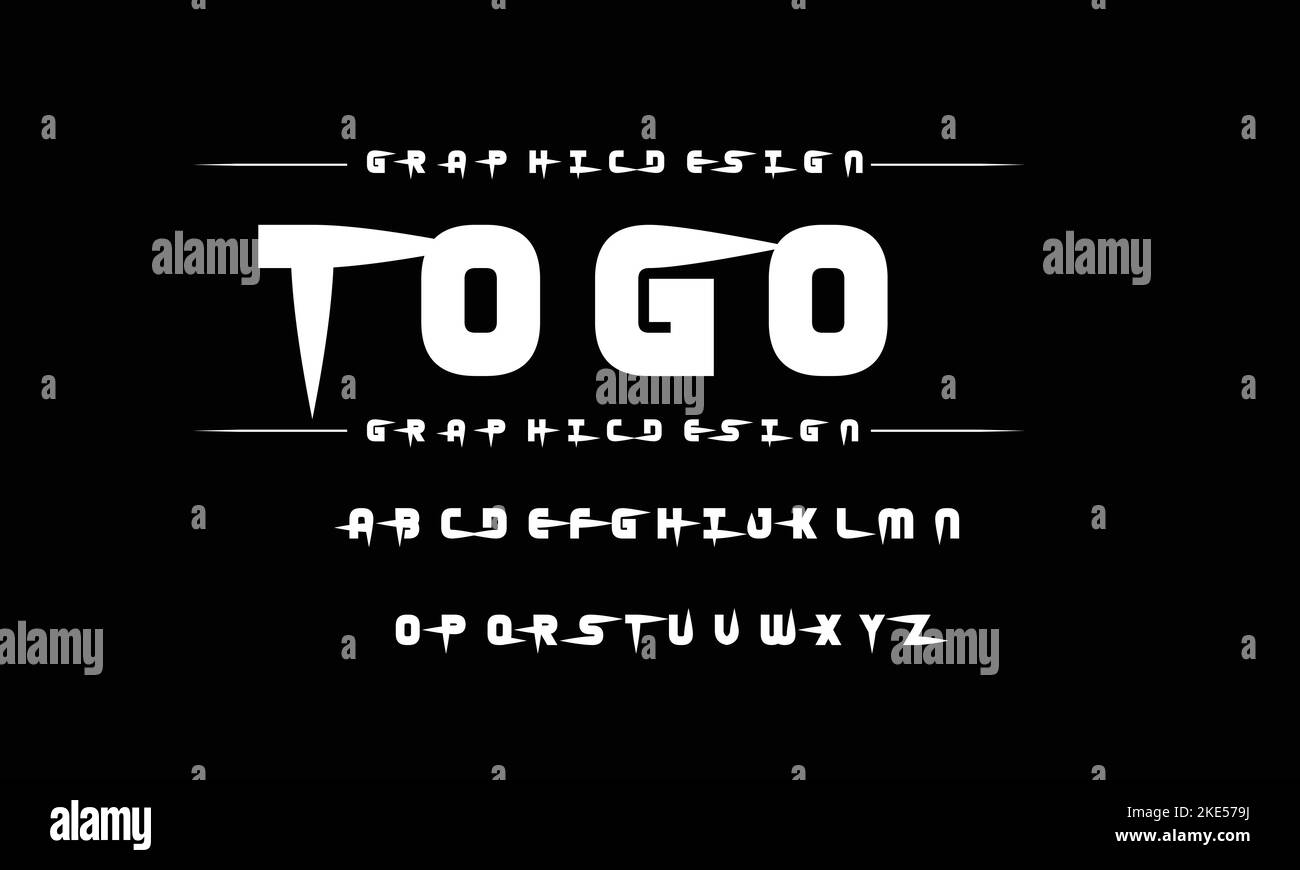 Sports minimal tech font letter set. Luxury vector typeface for company ...